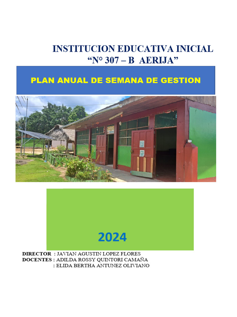 Plan de Semana de Gestion 2024 | PDF | Evaluación | Maestros Plan de Semana de Gestion 2024 | PDF | Evaluación | Maestros