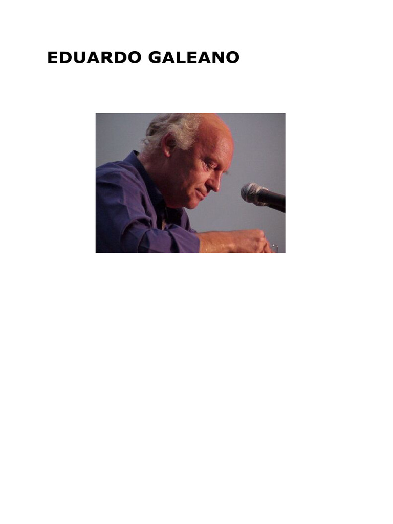 Eduardo Galeano - Cuentos de Galeano en La Jornada | PDF | Novela negra ...