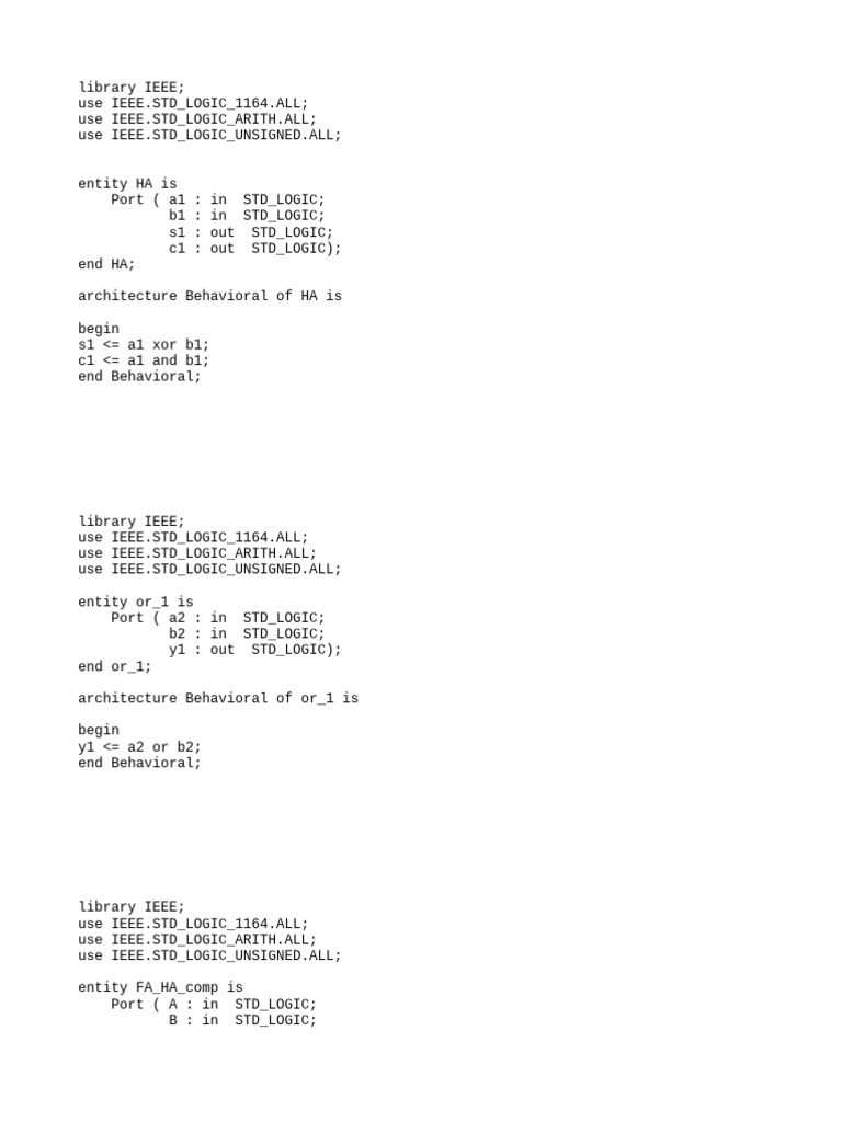 FA HA Comp Code | PDF