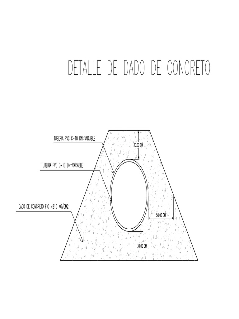 Detalle de Dado de Concreto | PDF