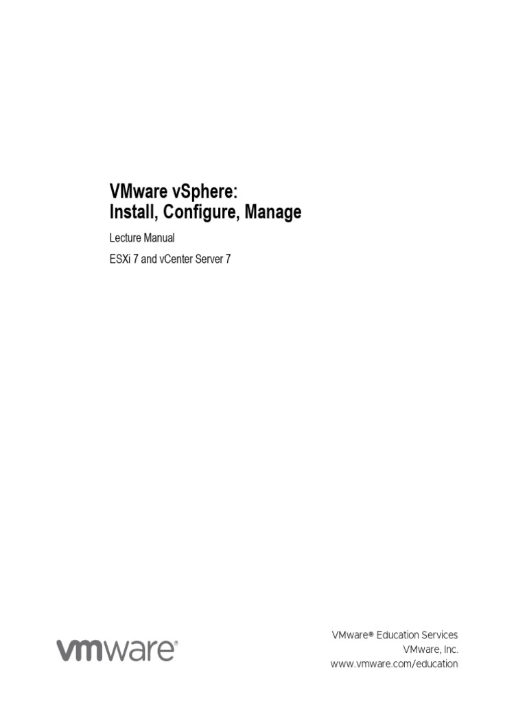 VSICM7 Lecture Manual | PDF | Virtualization | Virtual Machine
