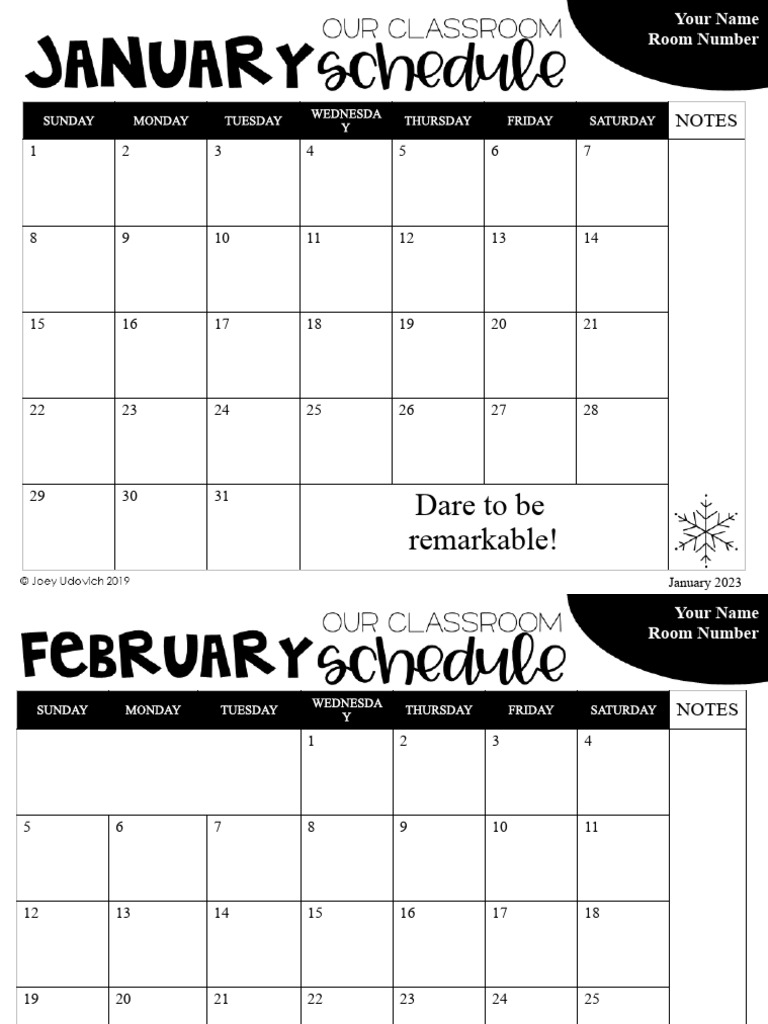 2023-2028 Editable Calendar | PDF