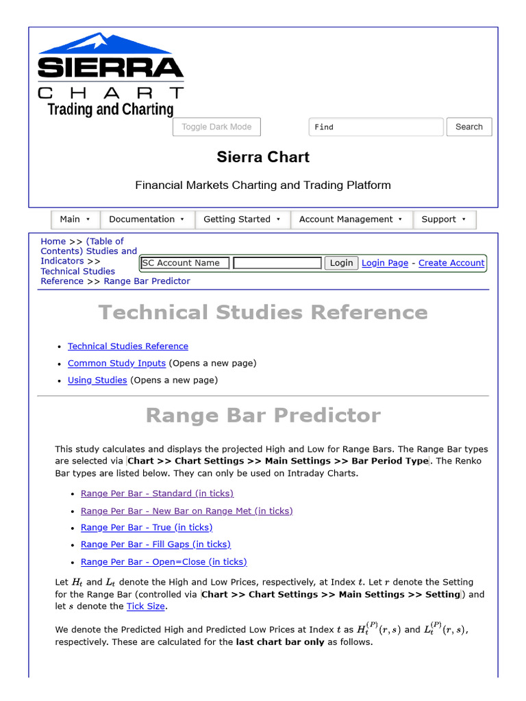 Sierra Chart-Range Bar Predictor | PDF | Spreadsheet | Computing