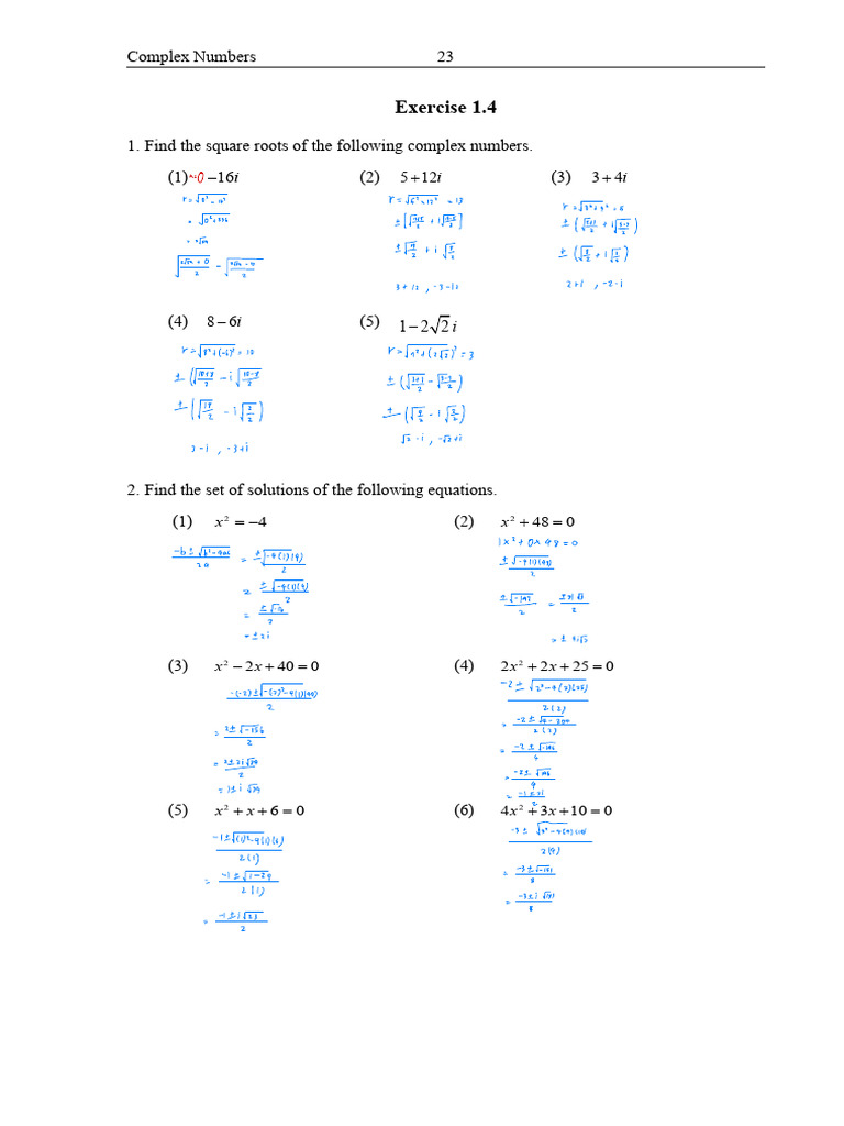 complex numbers | PDF | Mathematical Objects | Mathematical Concepts