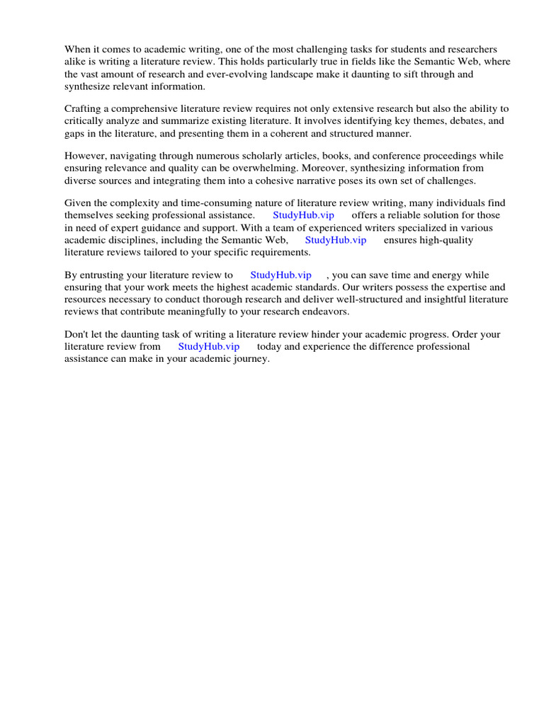 Semantic Web Literature Review | PDF | Semantic Web | World Wide Web