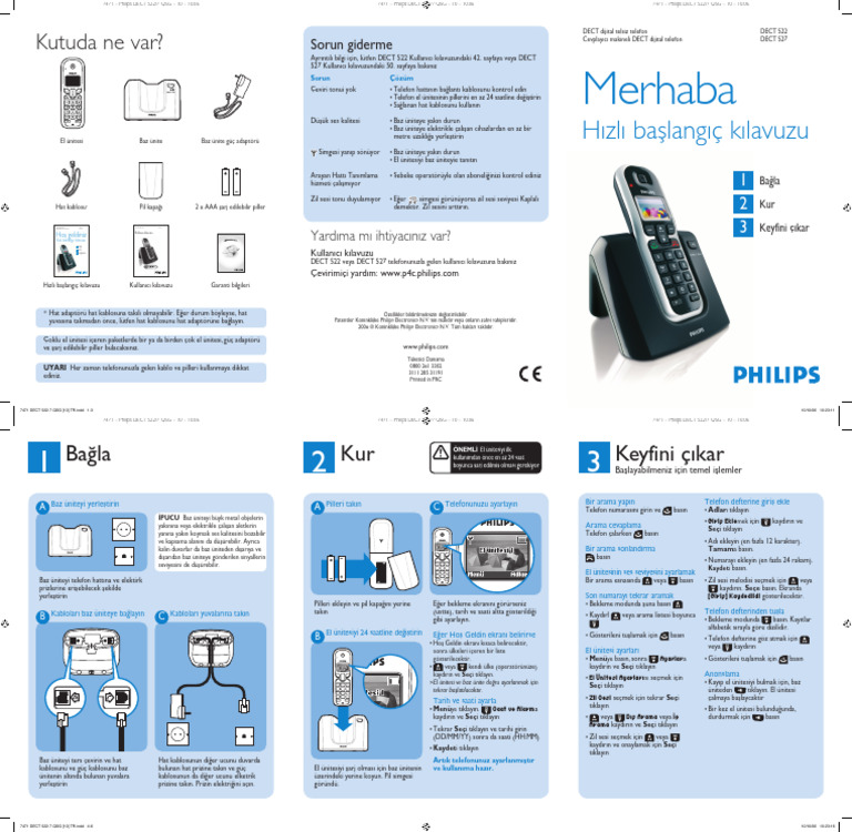 Philipse Dect5271b - 51 - QSG - Tur | PDF
