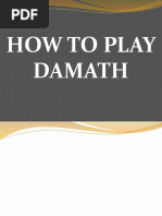 Basic Rules in Playing The Filipino Check Board Game (DAMA) PDF | PDF