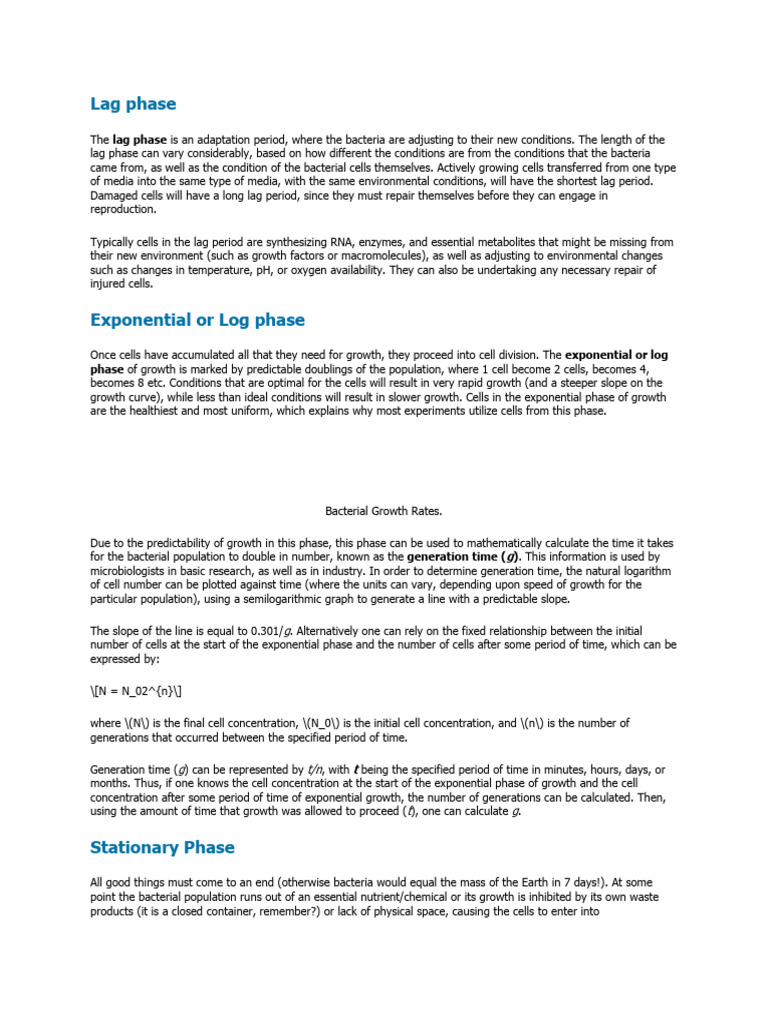 Bacteria Growth Pdf Bacteria Cell Biology