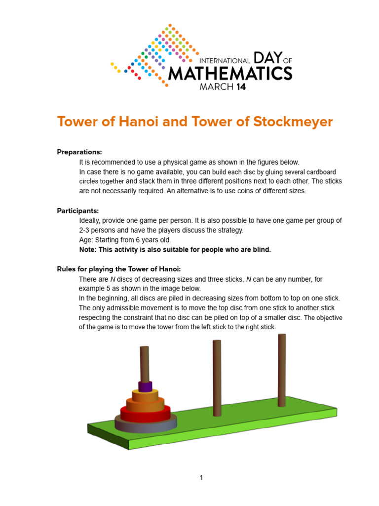 Idm Tower of Hanoi | PDF | Theoretical Computer Science | Discrete ... Idm Tower of Hanoi | PDF | Theoretical Computer Science | Discrete ...