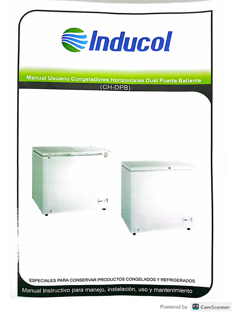 Congelador Inducol CH-DPB-100BL1 | PDF