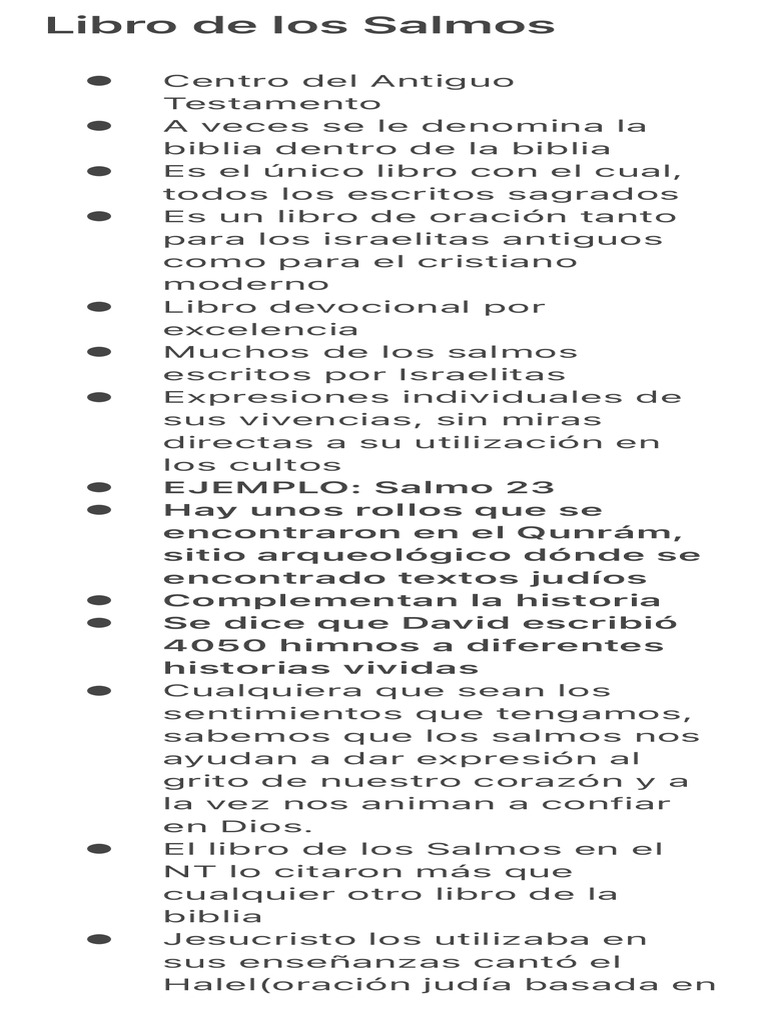 Libro de Los Salmos (24 Feb) | PDF | Salmos | Biblia