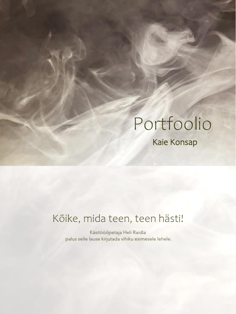 Portfoolio: Kaie Konsap | PDF
