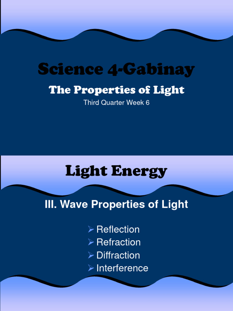 Wave Properties of Light Explained | PDF | Home & Garden | Art