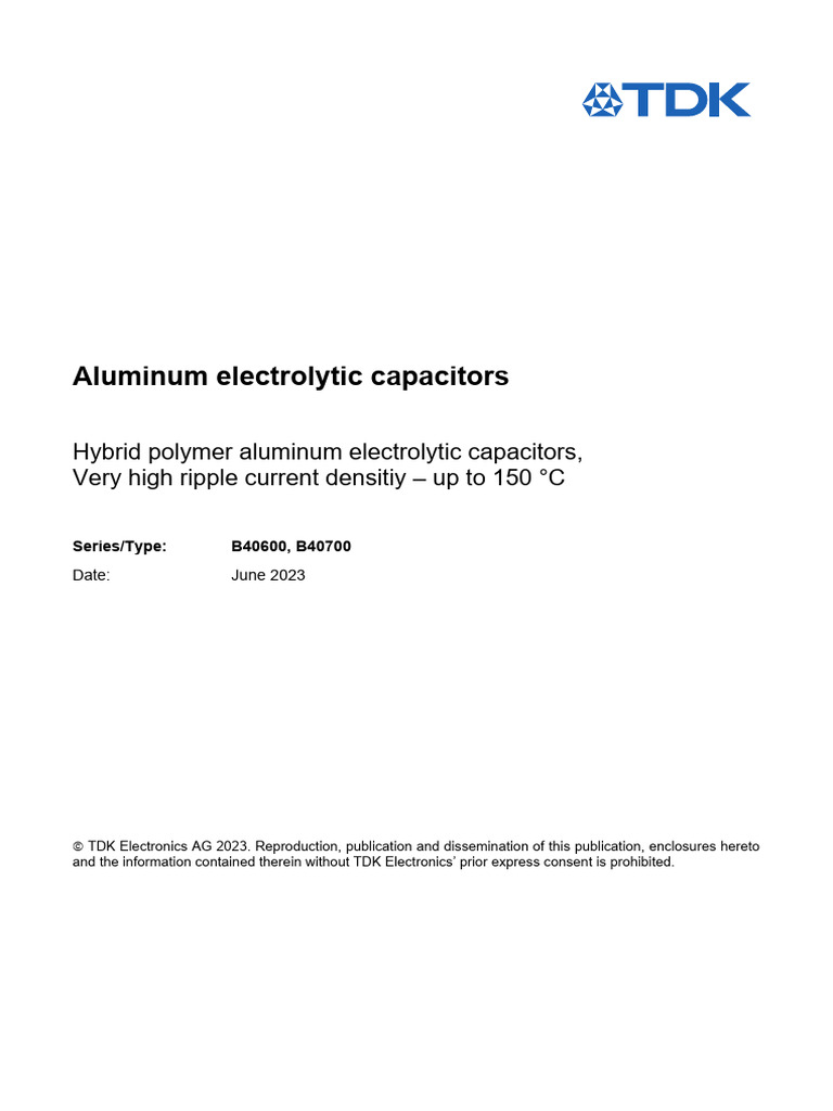 Aluminum Electrolytic Capacitors | PDF | Capacitor | Electronics