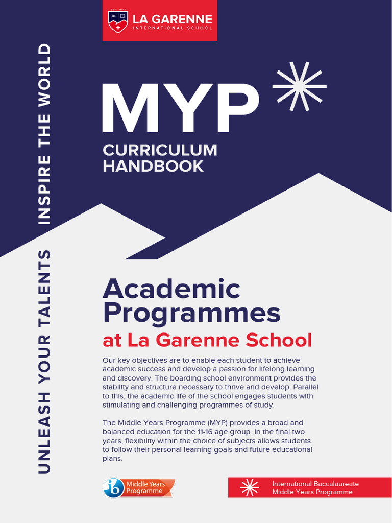 MYP Curriculum Handbook | PDF | Educational Assessment | Learning