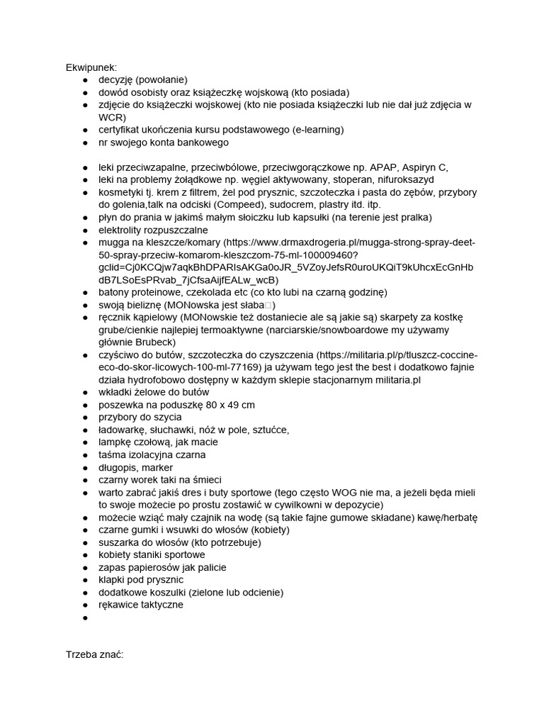 Lista na 16tkę | PDF