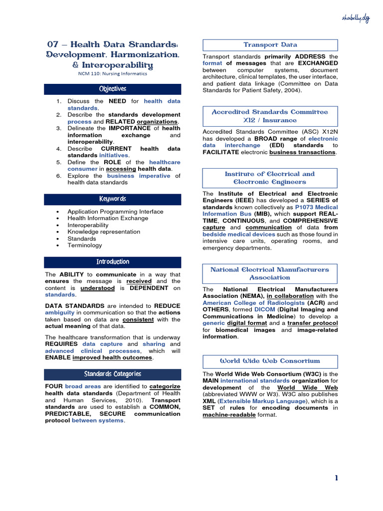 Health Data Standards and Interoperability | PDF | Health Informatics ...