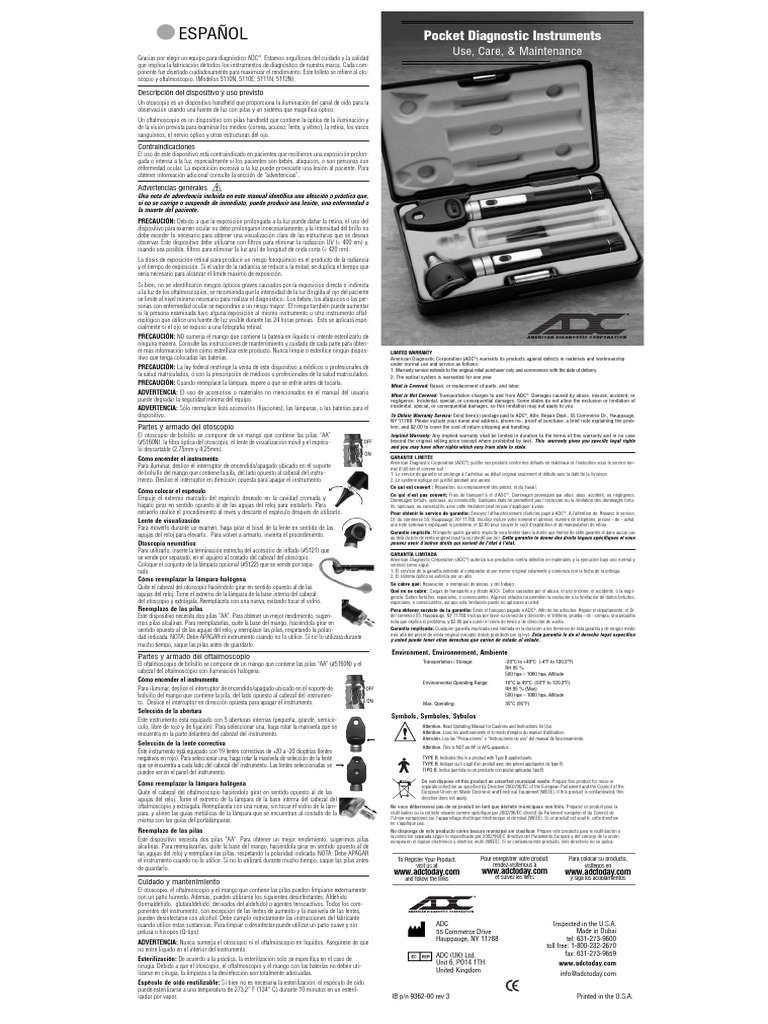 Equipo de Órganos Adc 5110e | PDF | Óptica | Visión