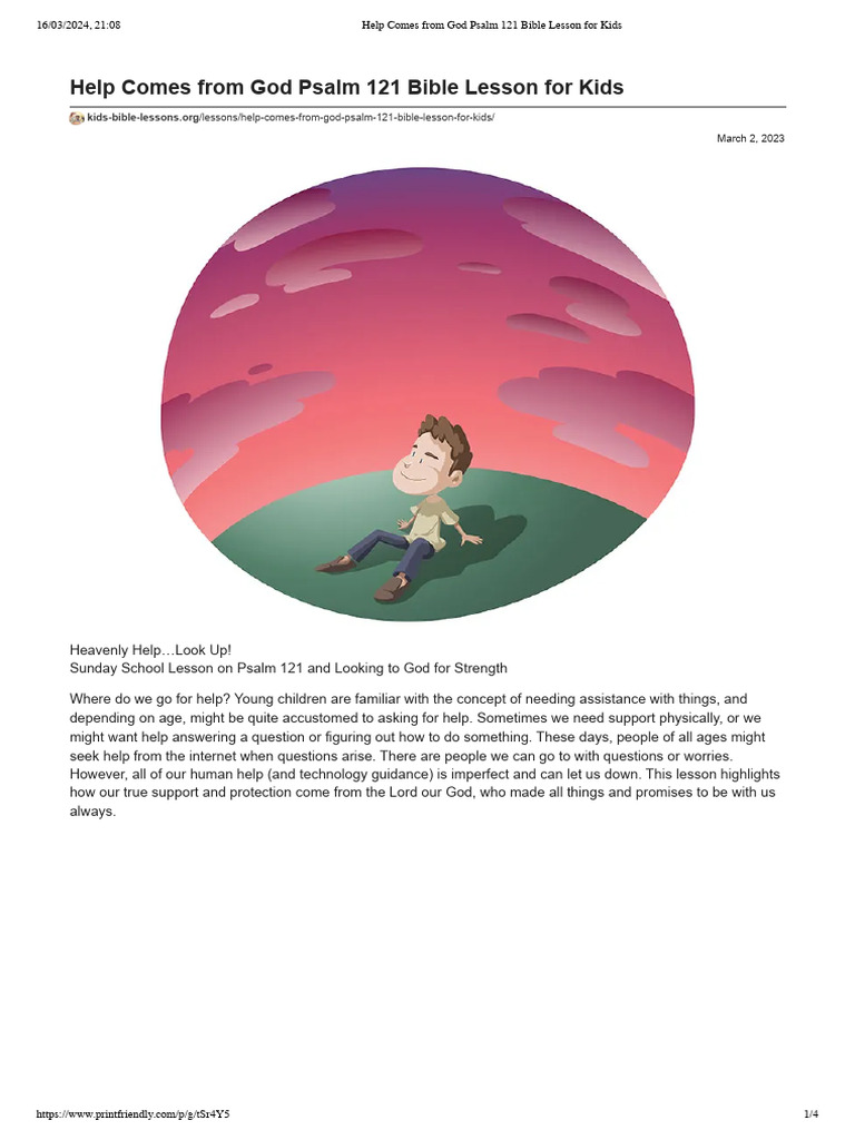 Psalm 121: God's Help for Kids | PDF | Psalms | God