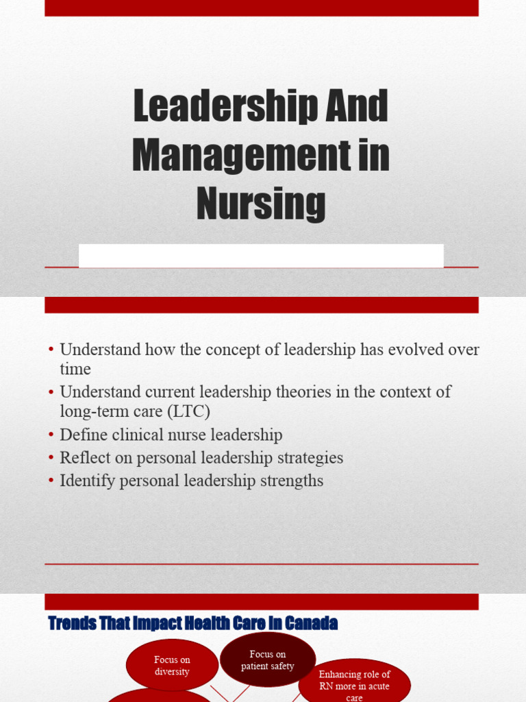 Introduction Leadership and Management in Nursing | PDF | Leadership ...