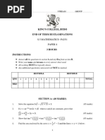 UACE Uneb Pure Mathematics 2024 | PDF