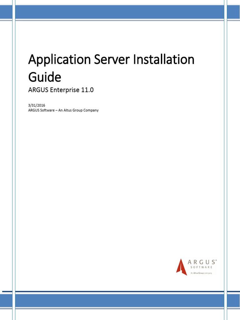 Application Server Installation Guide For AE 11 0 | PDF | Installation (Computer Programs ...