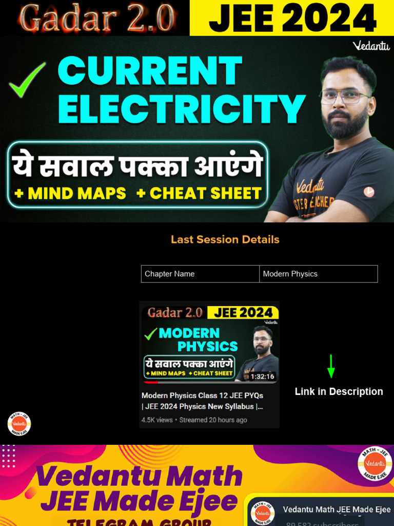 Gadar Series - Current Electricity | Download Free PDF | Tools | Equipment