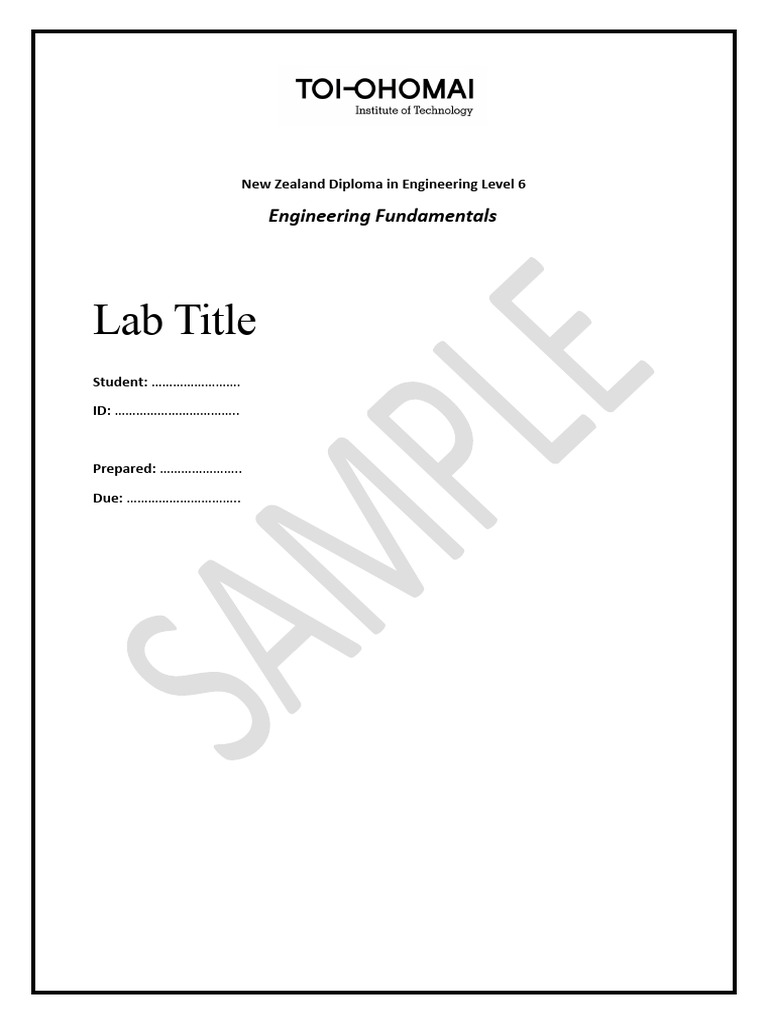 Sample Lab Report 1 (1) | PDF | Experiment | Laboratories