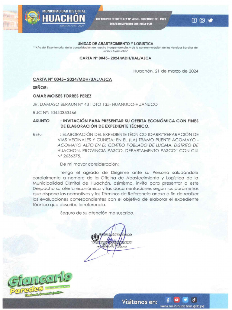 Carta N 0045-2024 | PDF