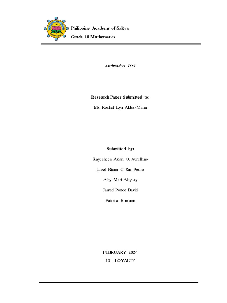 Android Vs Ios Pdf Android Operating System Ios