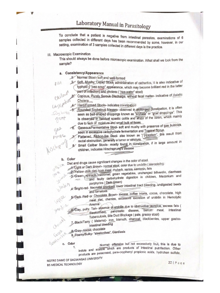 Laboratory Manual in Parasitology | PDF