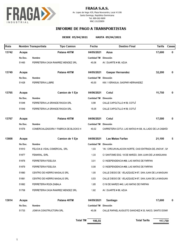 Reporte de Pago ACAPA | PDF