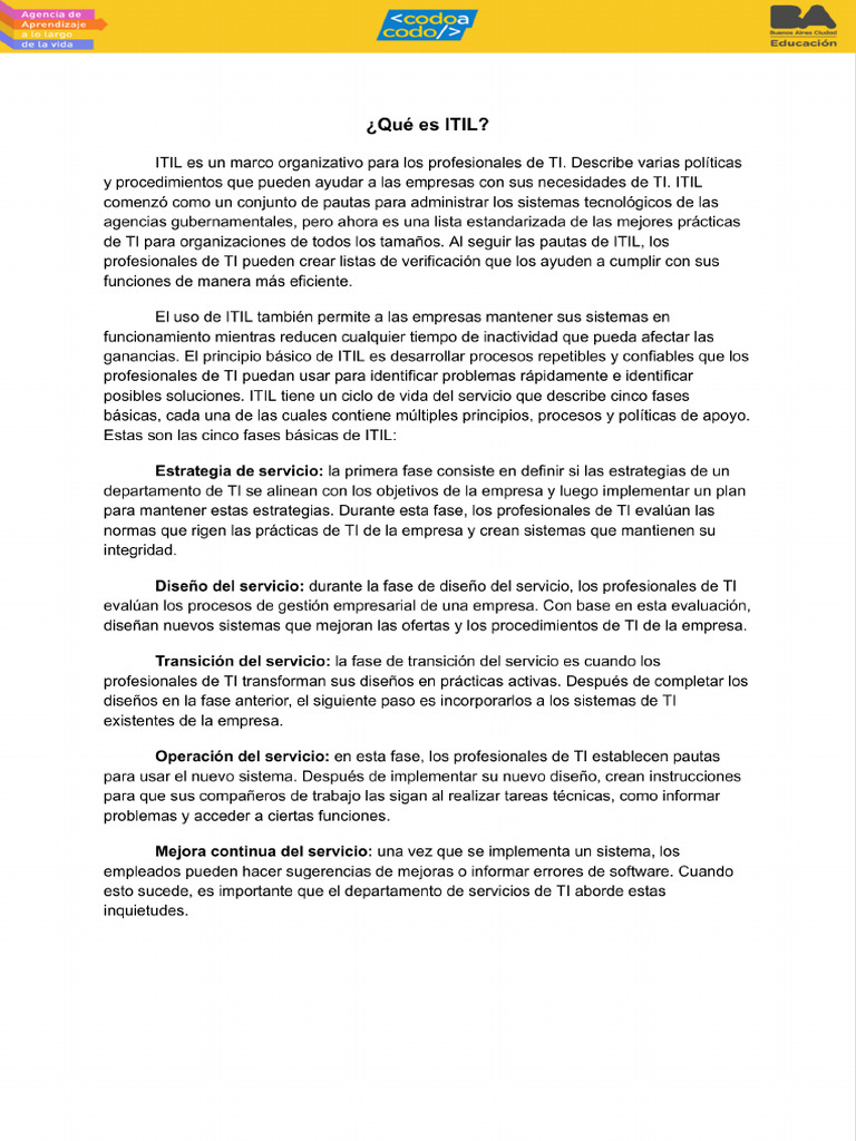Que Es ITIL | PDF