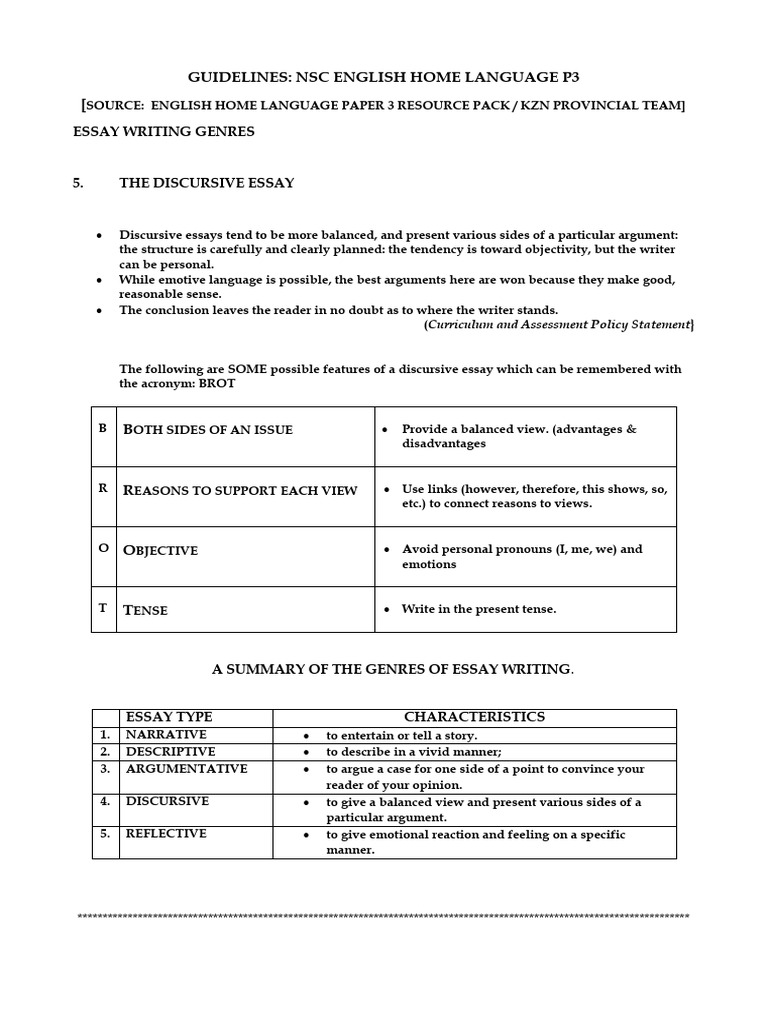 Genre 5 Discursive Essay | PDF | Essays | Argument