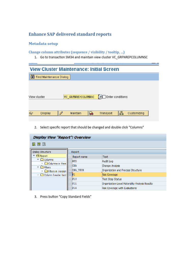 Custom Reports PC RM 2010 | PDF | Hierarchy | Double Click