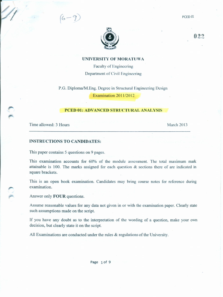 University of Mo (Atuwa: G C V G CC G | PDF | Bending | Applied And ...