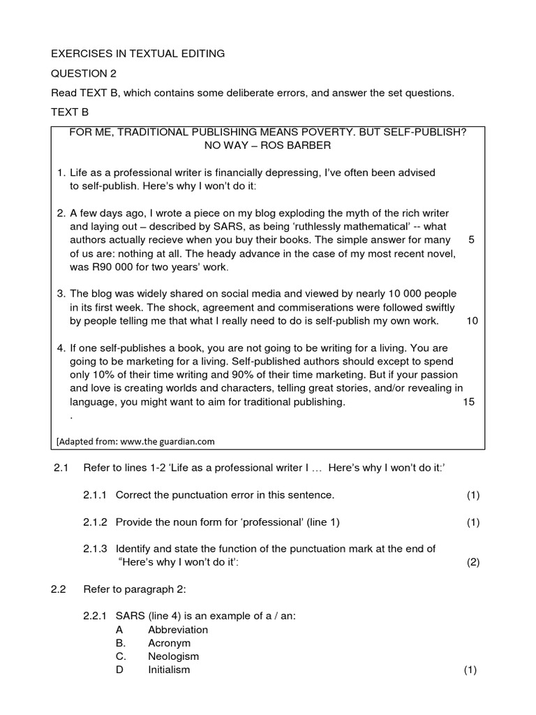 Exercise 2 Editing | PDF | Acronym | Linguistic Morphology