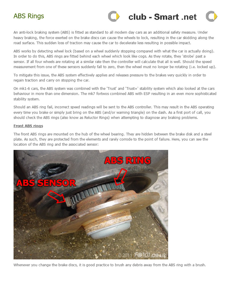 Abs Rings | Download Free PDF | Anti Lock Braking System | Brake