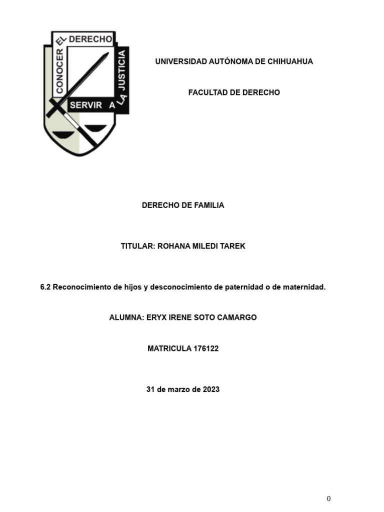 Reconocimiento y Desconocimiento de Filiación | PDF | Juez | Consentimiento
