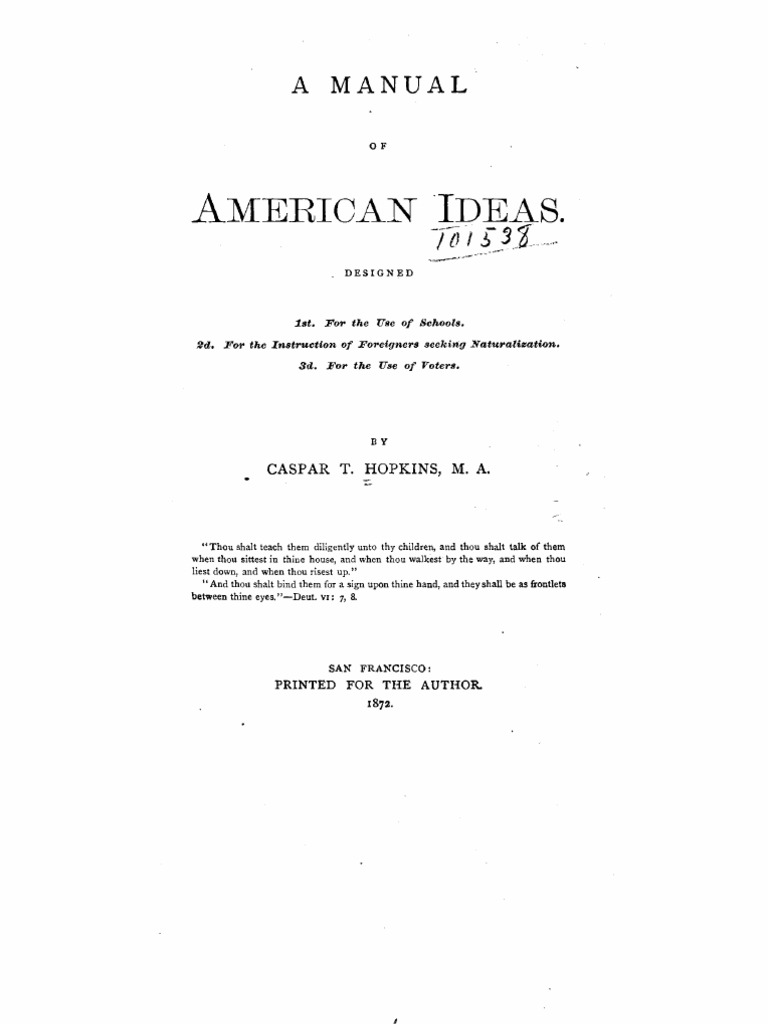American Ideas Manual for Education | PDF