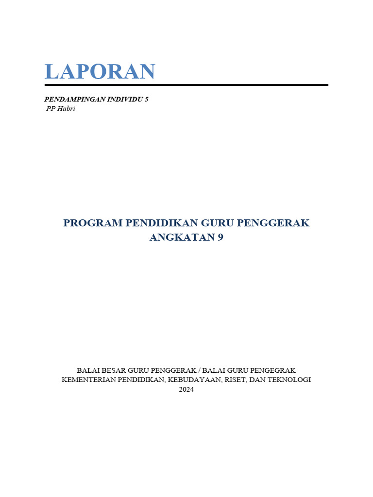 Laporan Pi-5 | PDF | Karier & Perkembangan | Bisnis