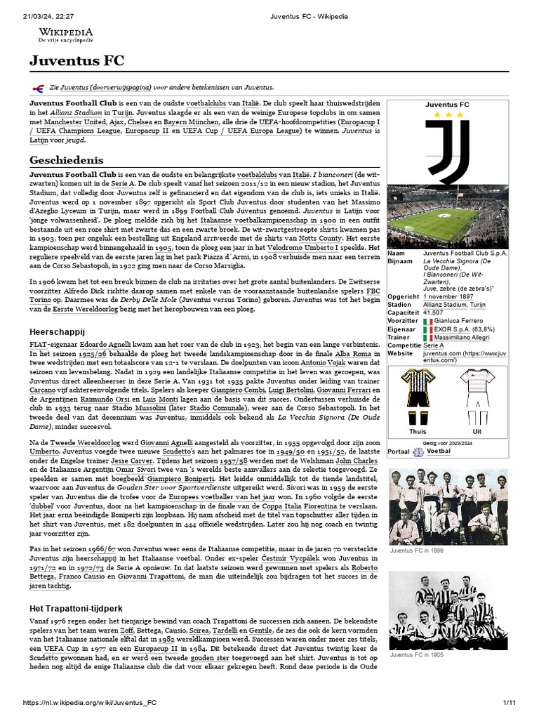 Juventus FC - Wikipedia 2 | PDF