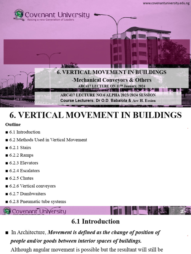 Vertical Movement in Building Design | PDF | Elevator | Stairs