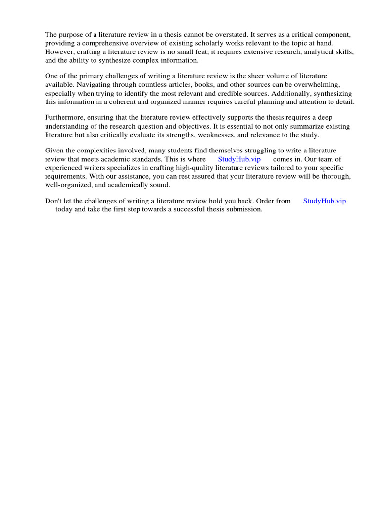 Purpose Of Literature Review In Thesis Pdf Literature Review Thesis