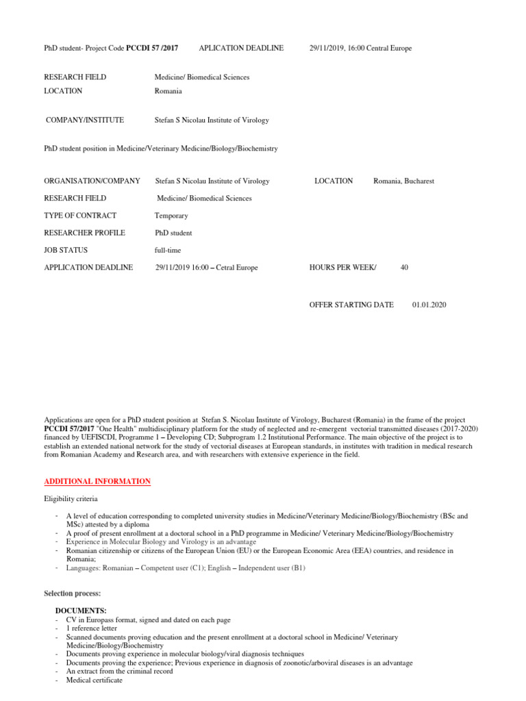 English 2 PHD Position PDF Doctor Of Philosophy Medicine