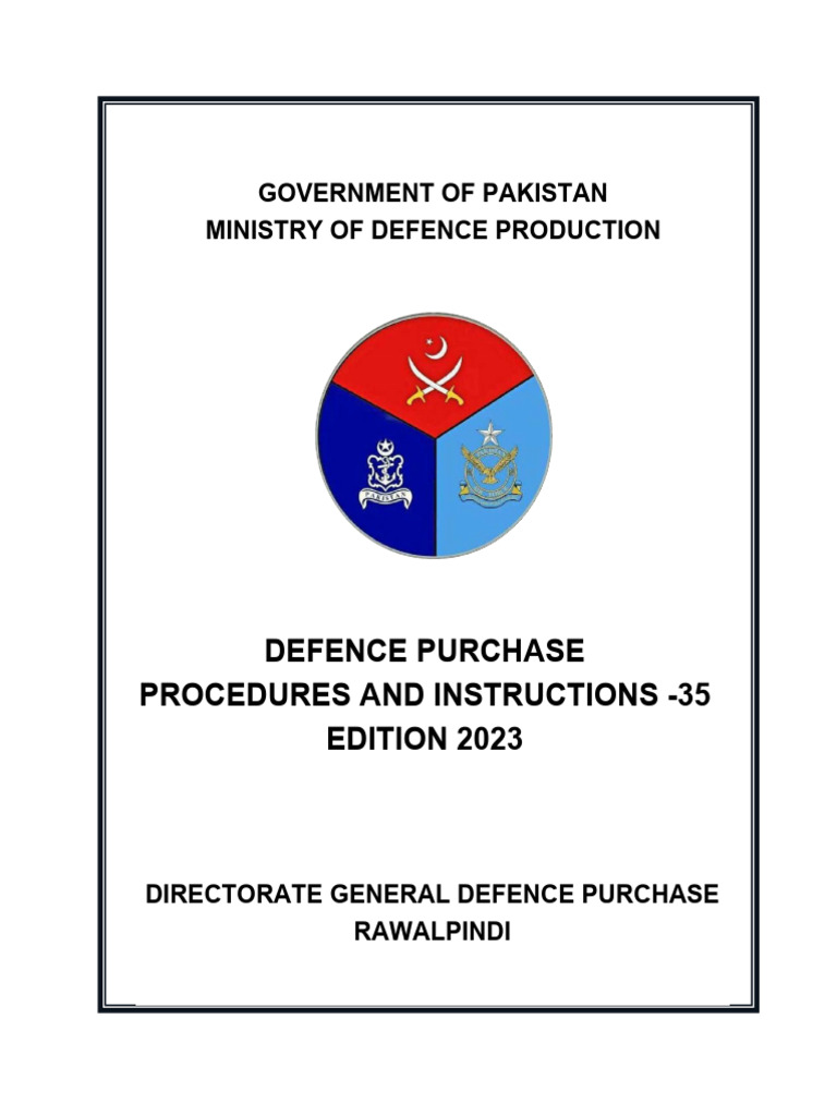 Defence Purchase Procedures 2023 | PDF | Business