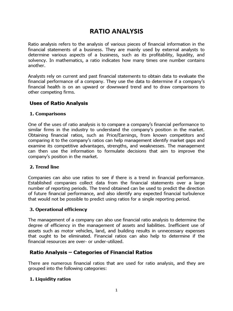 Understanding Ratio Analysis in Finance | PDF | Dividend | Balance Sheet