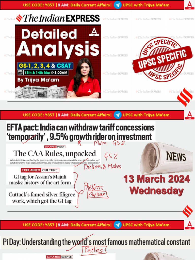 Indian Express Daily Analysis - 13 - 14 March | PDF