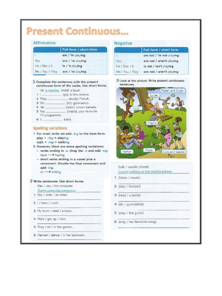 Presente Continuo | PDF