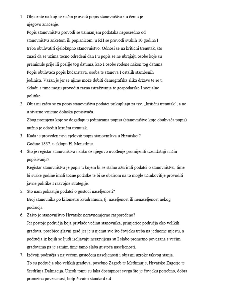 Pitanja Za Ponavljanje Za ppz2 | PDF